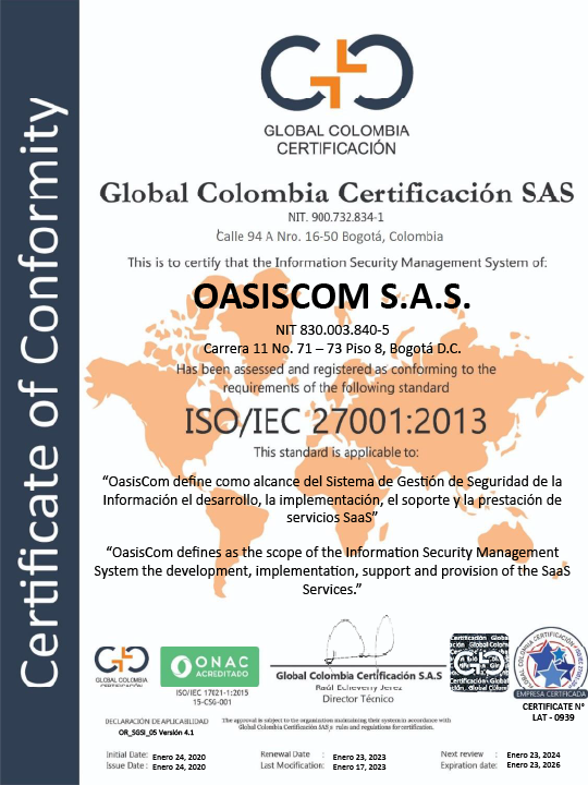 Acerca de OasisCom | Software Empresarial